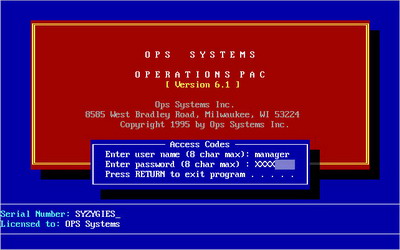 OPS PAC Legacy Product Info